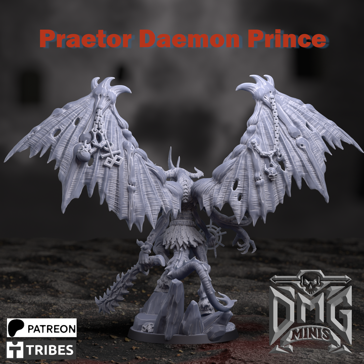 3D Printable Daemon Prince/Praetor by Chad Hoverter